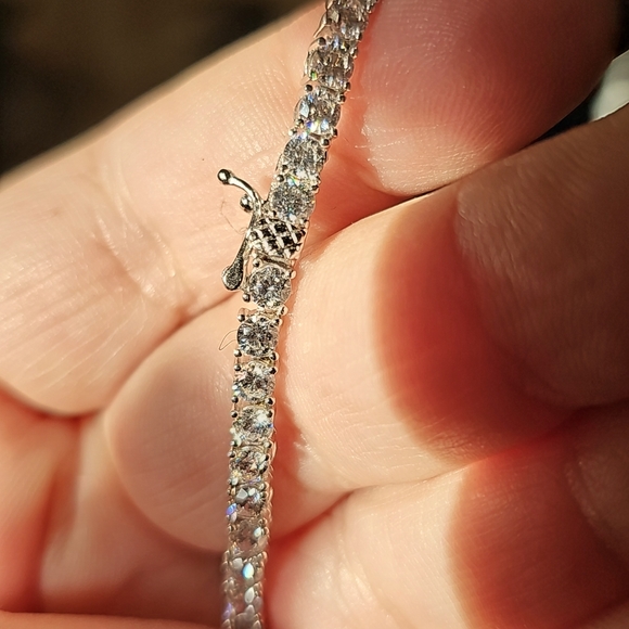 925 Sterling Silver | Jewelry | Sterling Silver Rhinestone Necklace ...